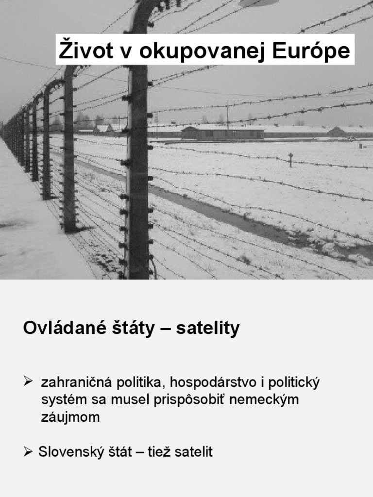 Zivot V Okupovanej Europe | PDF