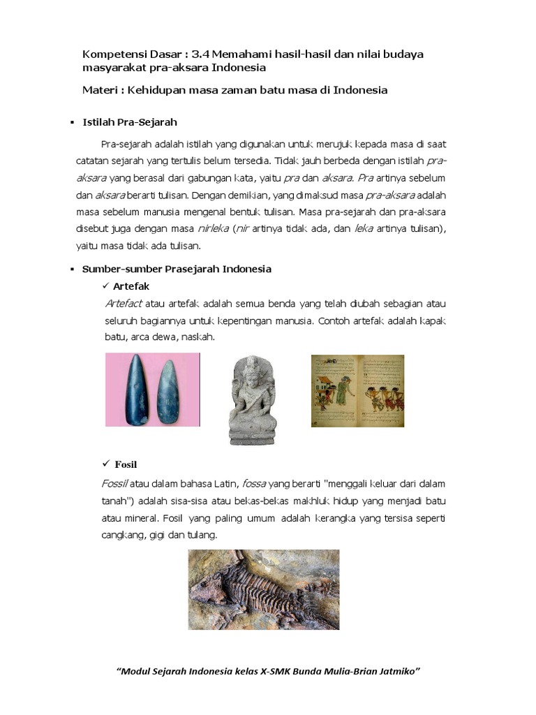 Rangkuman BAB 2 Sejarah Indonesia Kelas X SMK | PDF