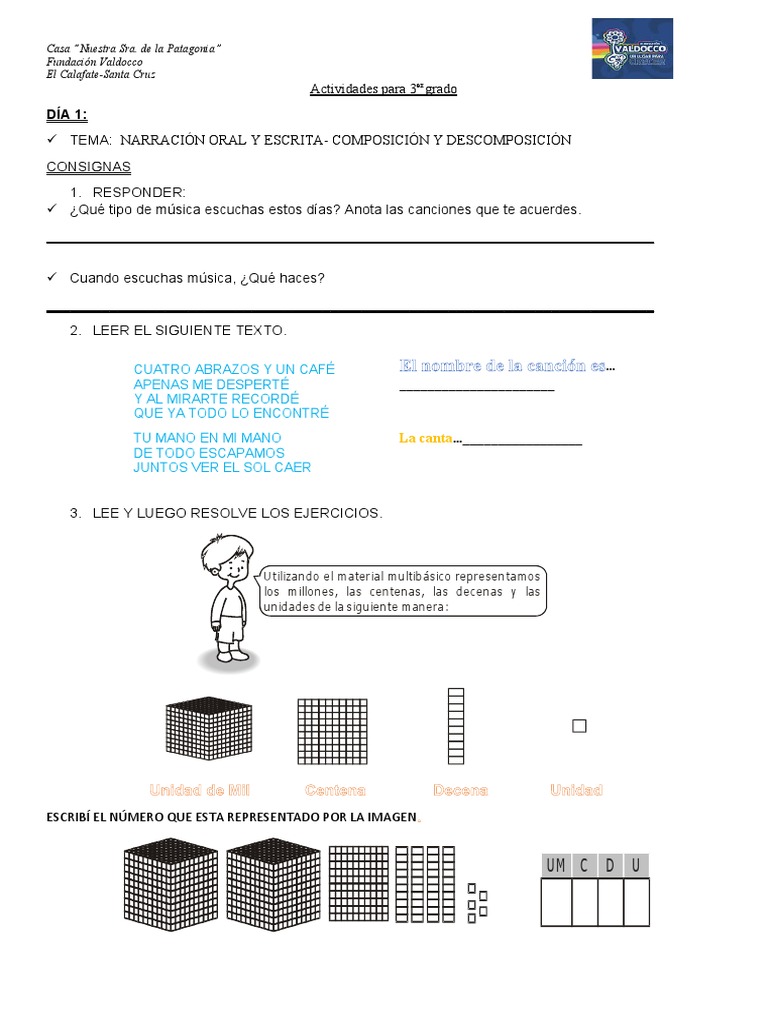 Actividades para 3er Grado CUARTA SEMANA | PDF