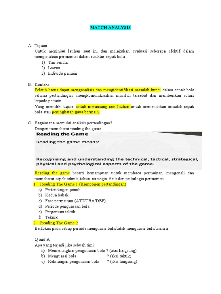 Match Analysis | PDF