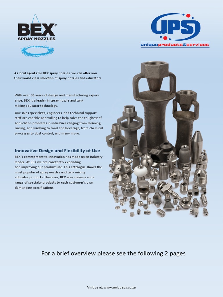 BEX Spray Nozzles | PDF