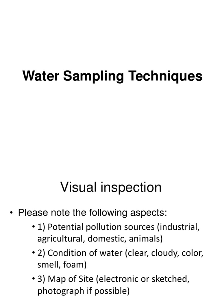 Water Sampling | PDF | Acid | Nitric Acid