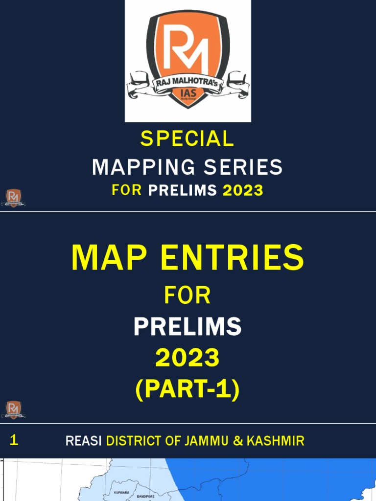 Map Entries For Prelims 2023 | PDF