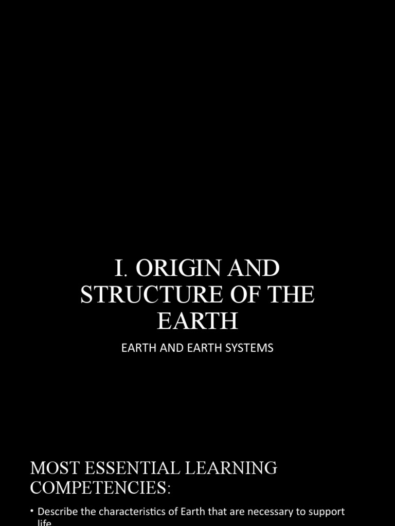 I. The Earth and Earth Systems | PDF | Earth Sciences | Earth