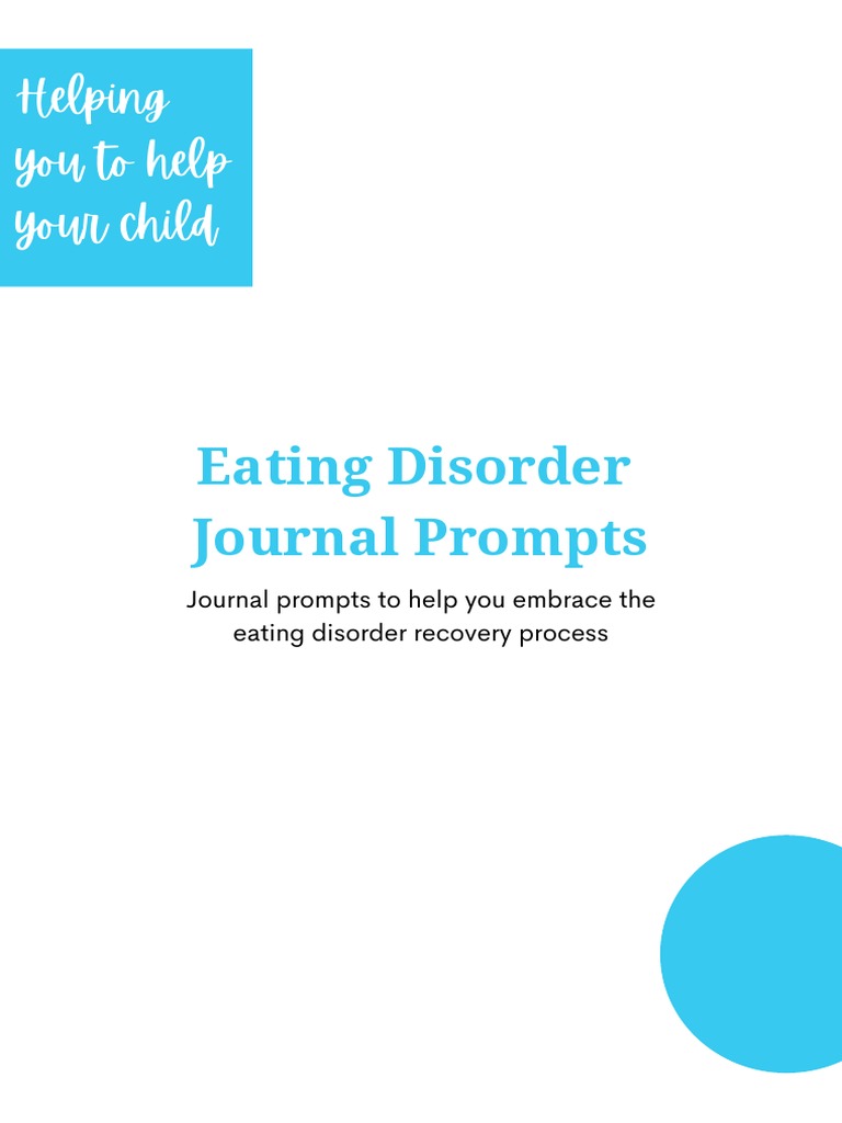Eating Disorder Journal Prompts Pdf Eating Disorder Psychology