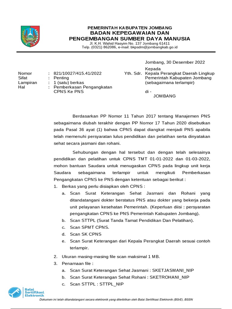 Pemberkasan PNS | PDF