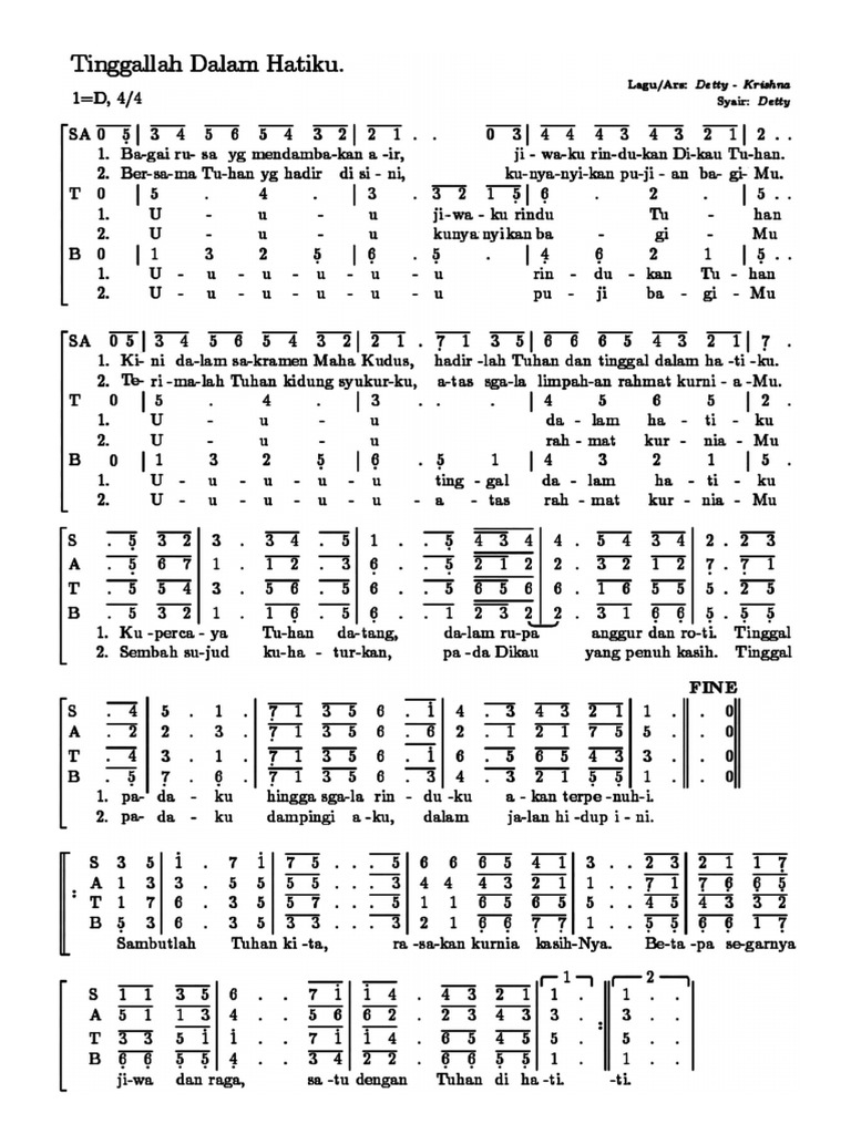 TInggallah Dalam Hatiku, Rev. | PDF