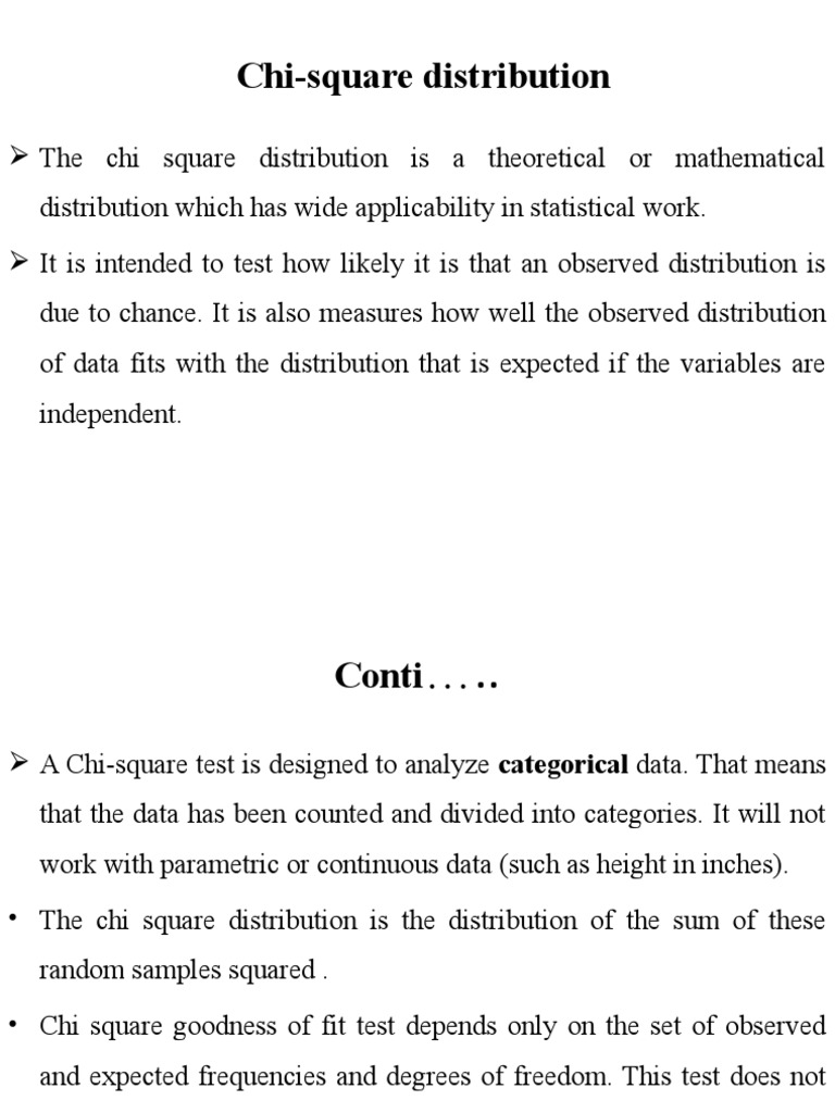 Chi-Square Distribution | PDF | Chi Squared Test | Chi Squared Distribution