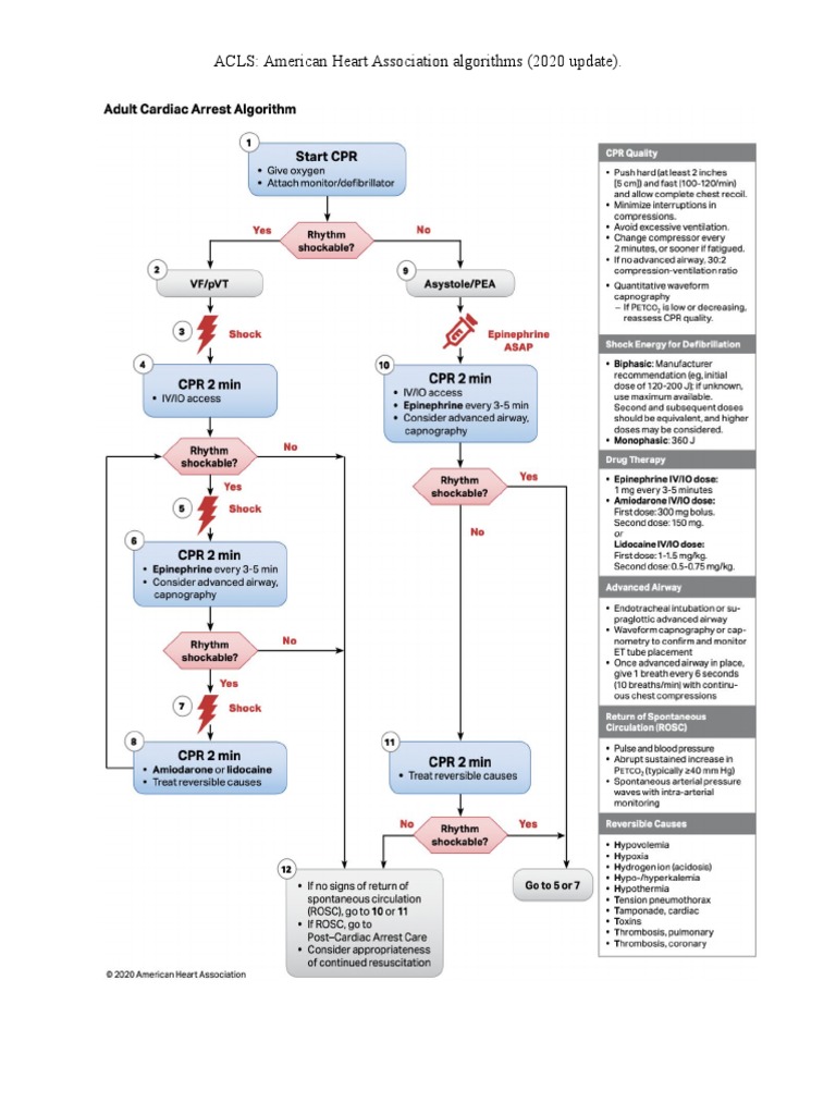 ACLS Algorithms | PDF
