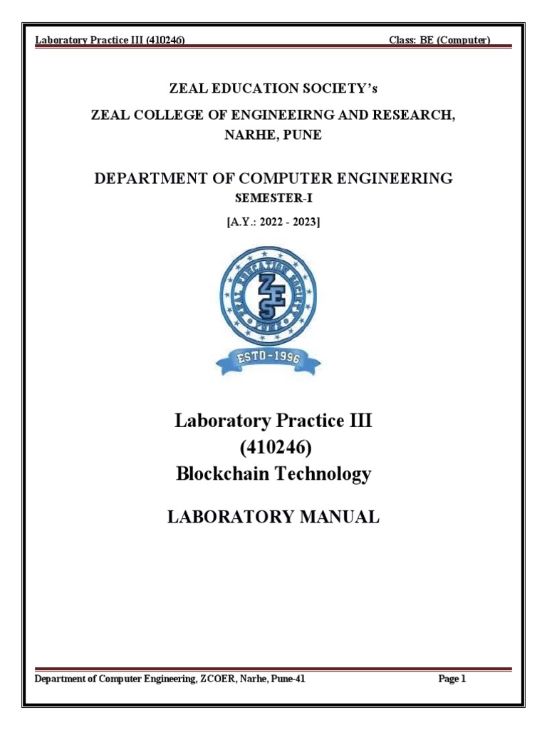 BCT Lp-Iii Lab Manual 2022-23 | PDF