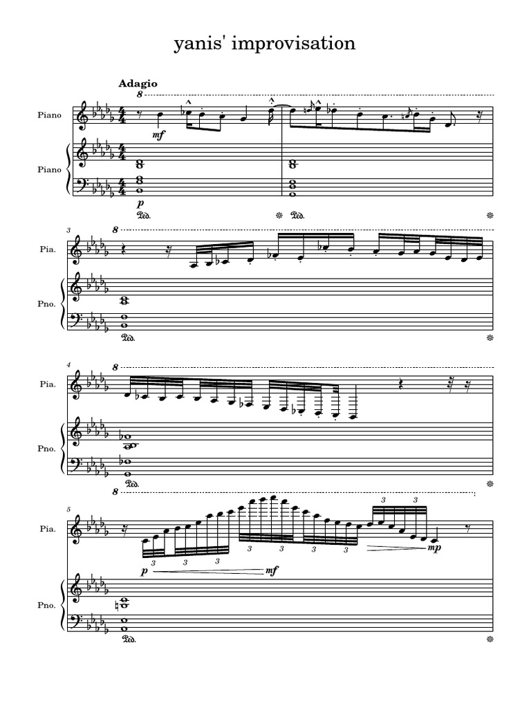 Yanis' Piano Improvisation Analysis | PDF