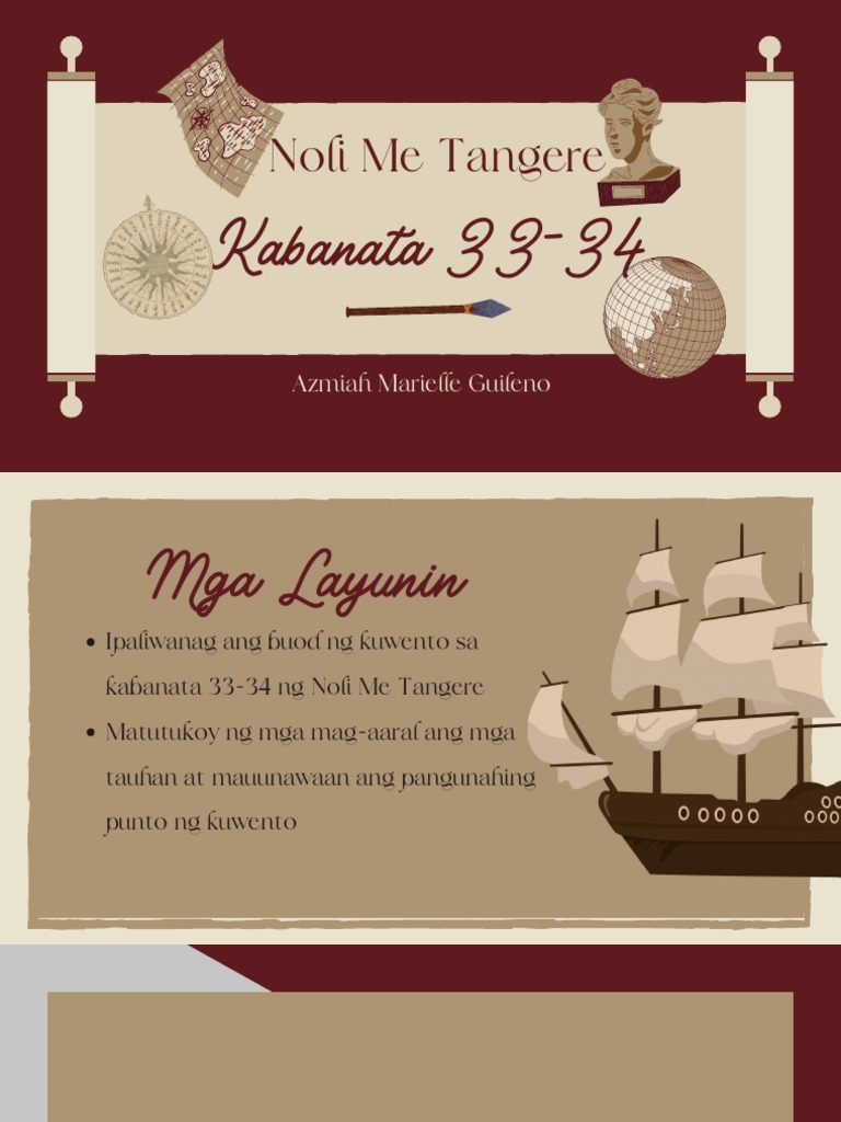 Noli Me Tangere Kabanata 33-34 | PDF
