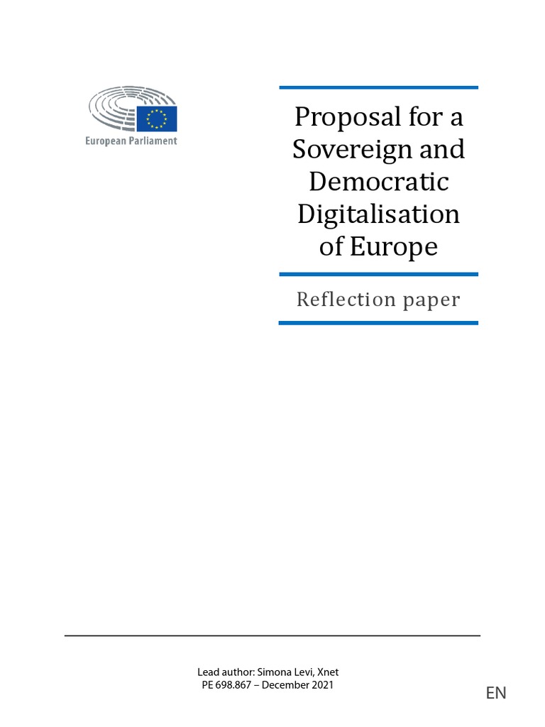 Proposal For A Sovereign and Democratic Digitalisation | PDF