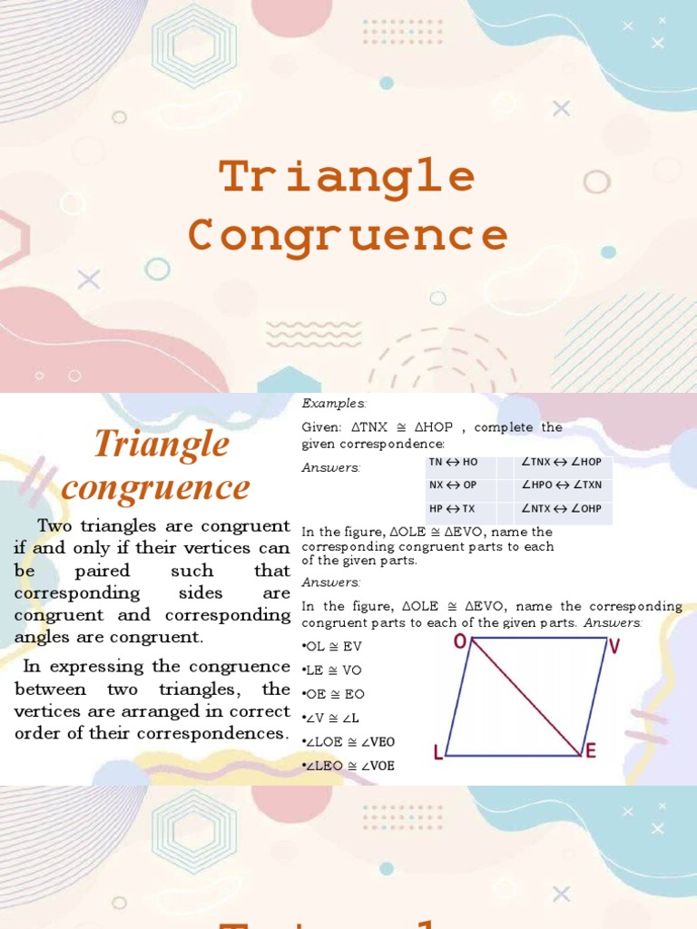 Triangle Congruence Postulates Explained | PDF