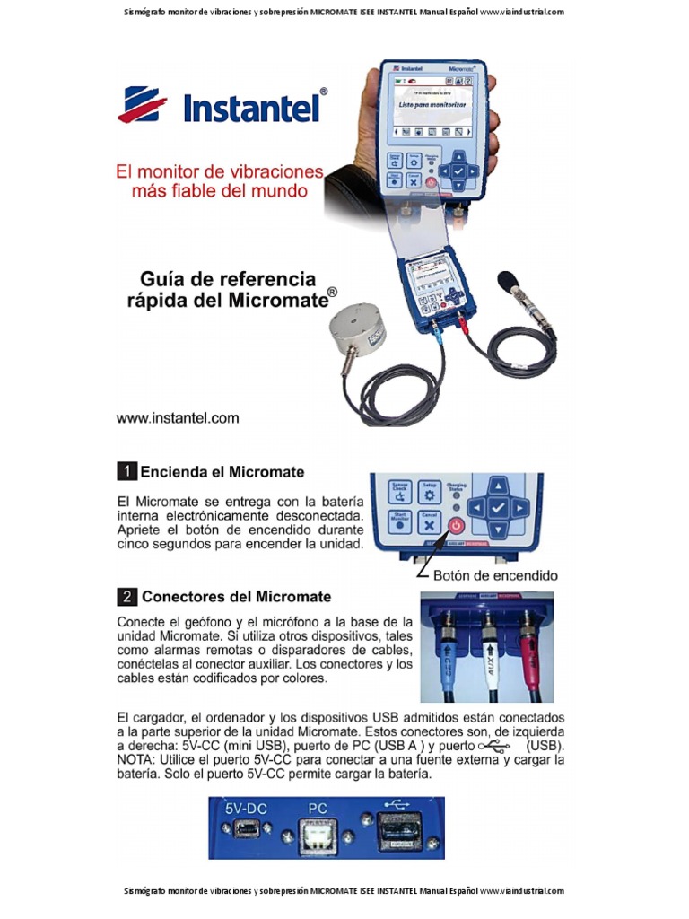 Sismografo Monitor de Vibraciones y Sobrepresion Micromate Isee ...