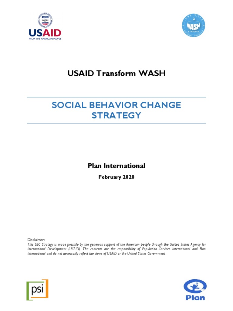 SBC Strategy for WASH in Ethiopia | PDF | Wash | Sanitation
