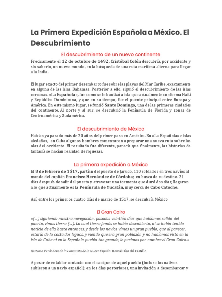 Primera Expedición Española | PDF | Imperio español | Antiguas colonias ...