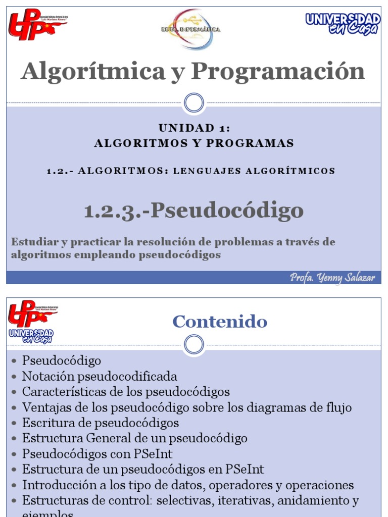 1 2 3-Pseudocodigo | PDF | Algoritmos | Lenguaje de programación