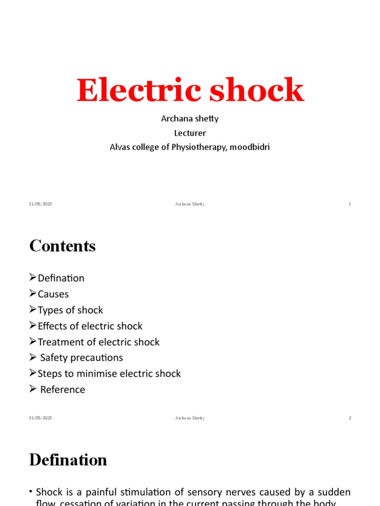 Electric Shock | PDF | Shock (Circulatory) | Physical Therapy