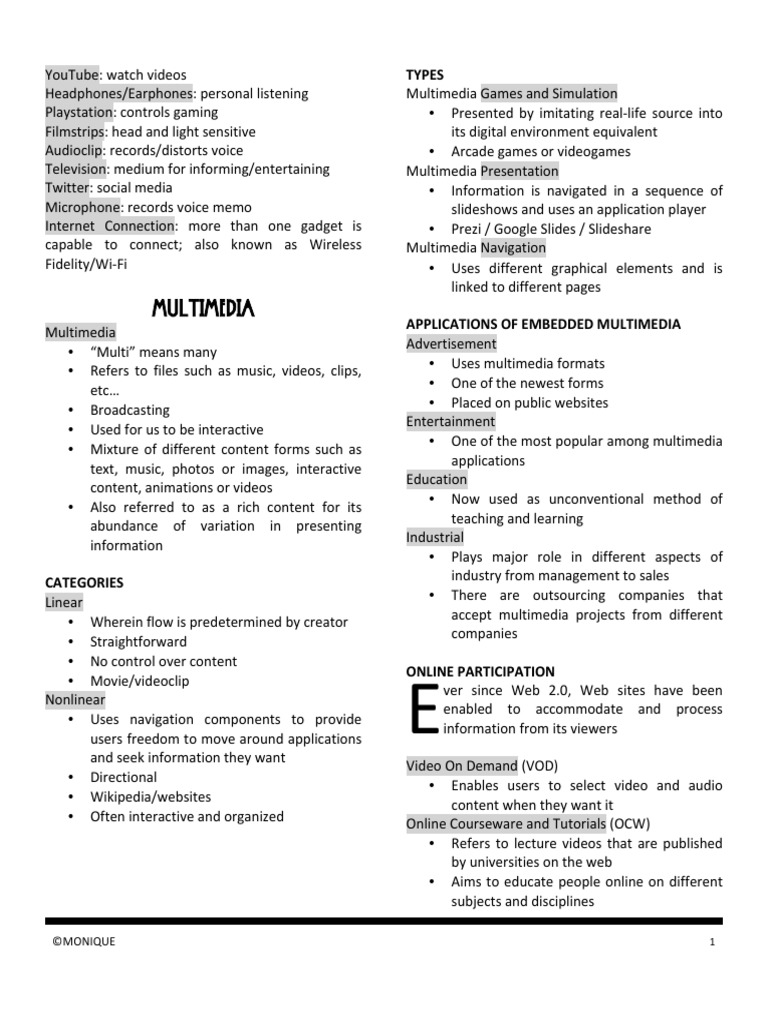 Unit 3 EmTech | PDF | Multimedia | World Wide Web