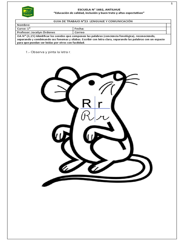 Actividades de sílabas con letra r | PDF | Artes del Lenguaje y ...