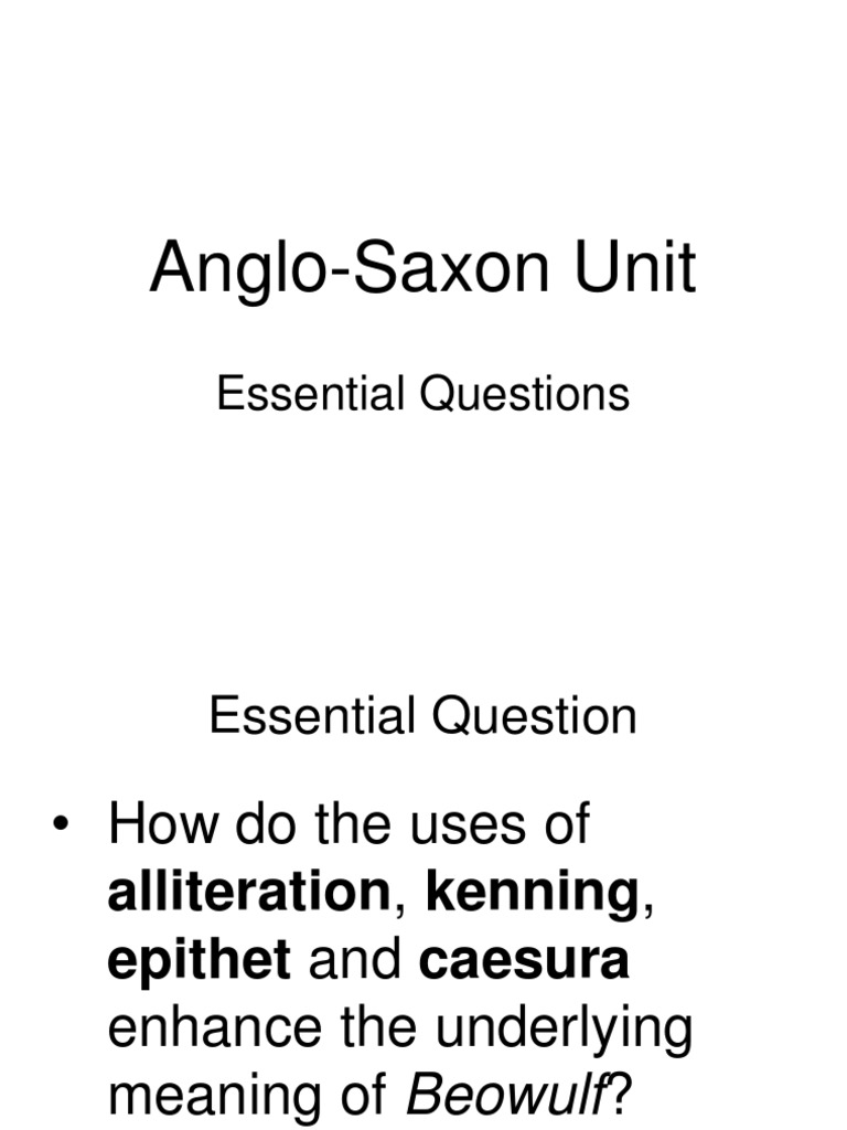 Analyzing Anglo-Saxon Literature | PDF