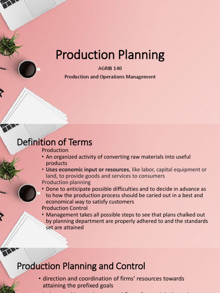 4 Production Planning | PDF | Resource | Scheduling (Production Processes)