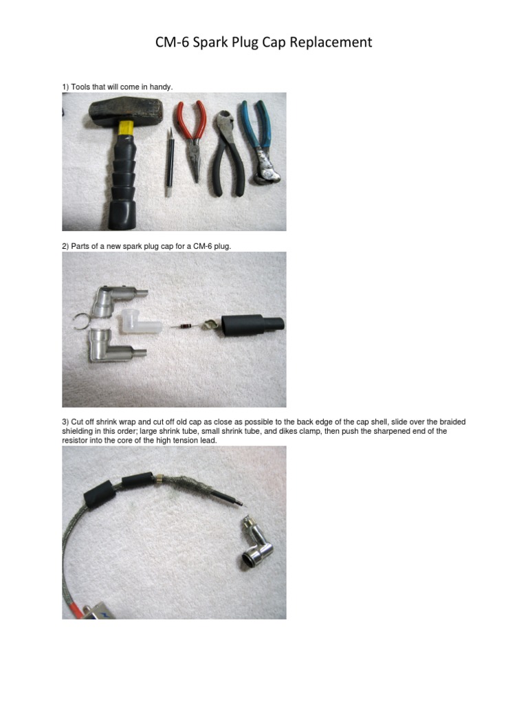 CM-6 Spark Plug Cap Installation Guide | PDF