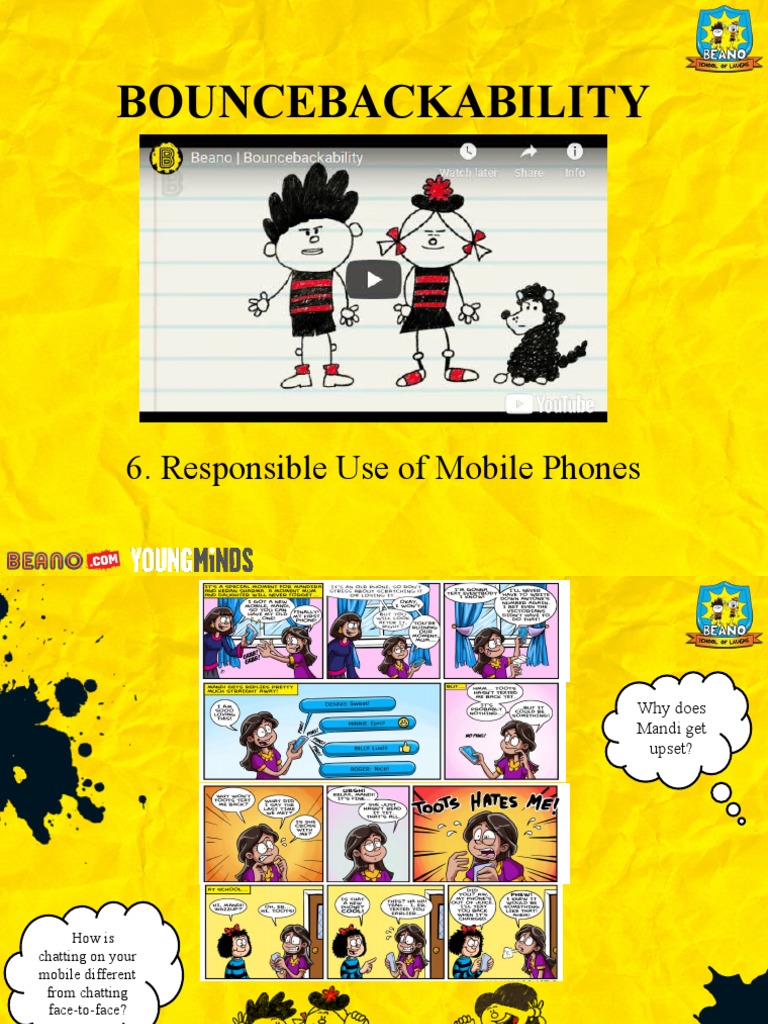 Beano PSHE Lesson 6 Responsible Use of Mobile Phones KS2 | PDF ...