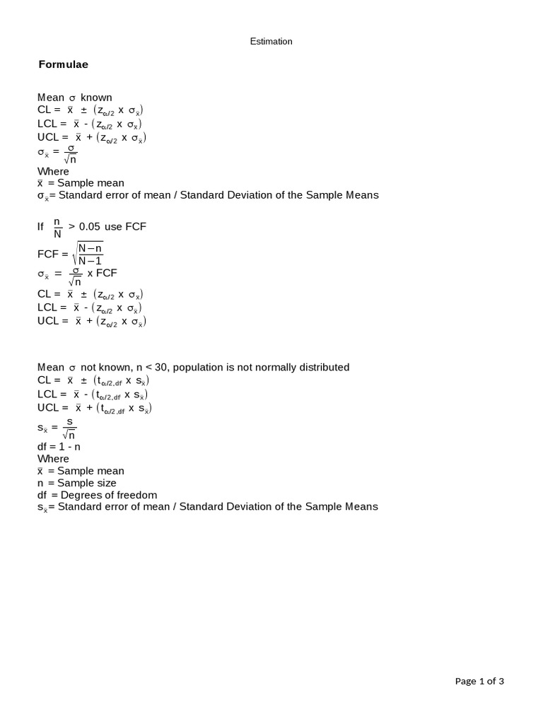 CO2024 Tutorial Estimation | PDF | Standard Deviation | Standard Error
