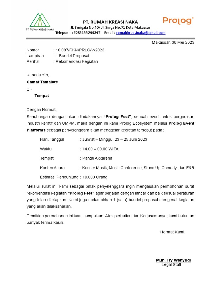 Rekomendasi Prolog Fest Makassar | PDF