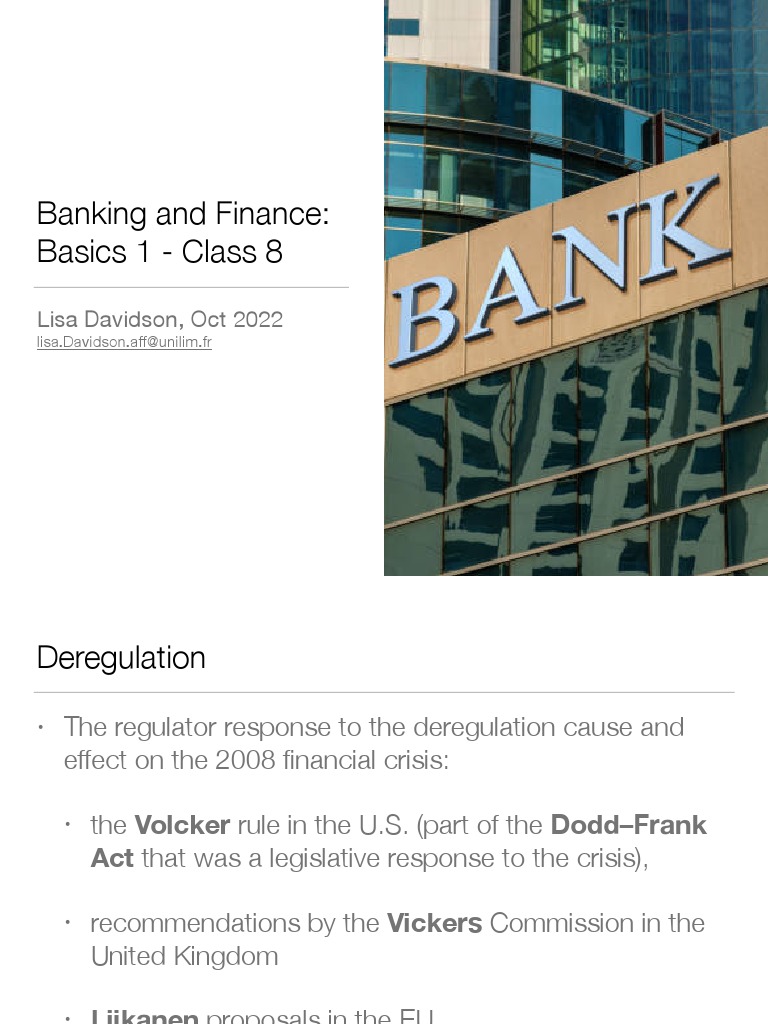 Banking & Finance Basics Class 8 | PDF | Loans | Securitization