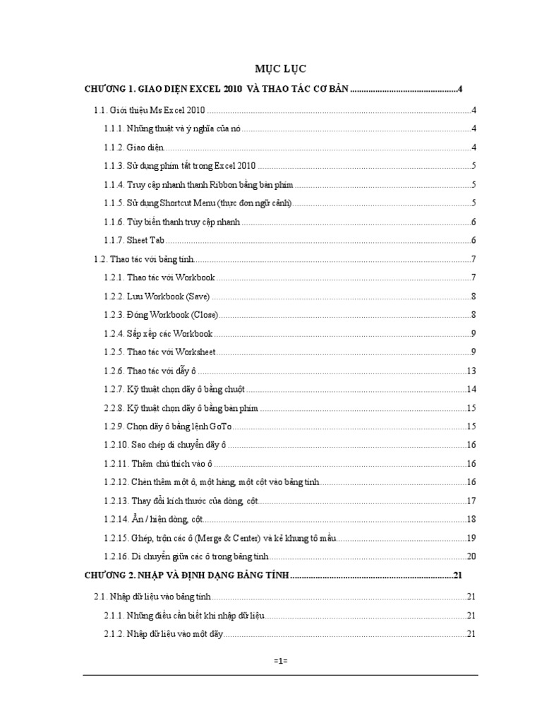 Giao Trinh Excell Co Ban | PDF