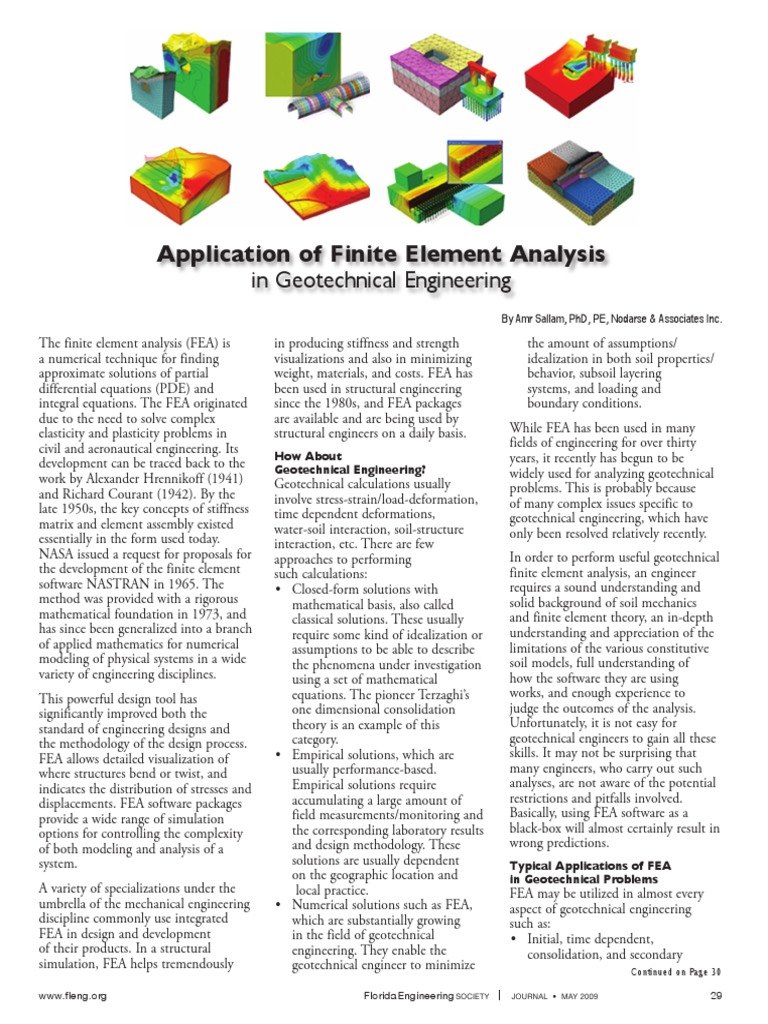 Application of Finite Element Analysis in Geotechnical Engineering by Sallam (2009) | PDF ...