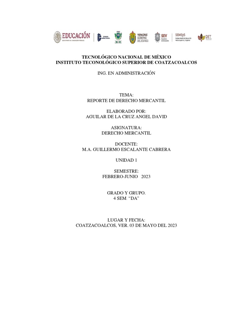 Reporte de Investigación Derecho Mercantil | PDF | Comercio | Arancel
