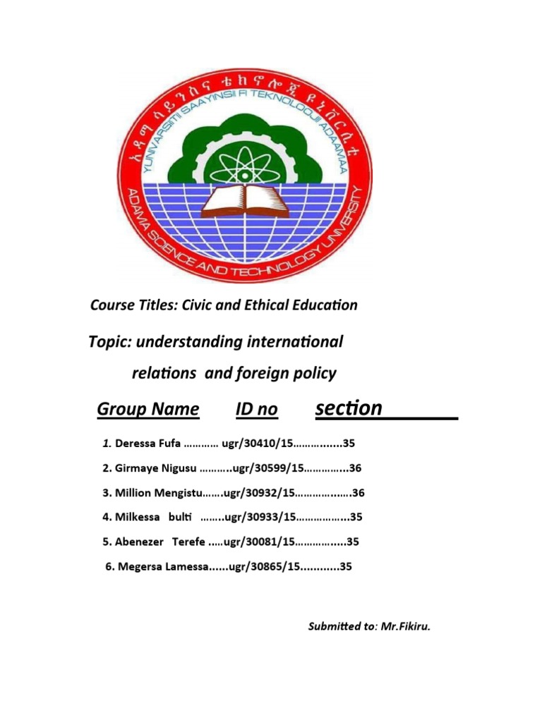 Civic Assignment | PDF | International Relations | Marxism