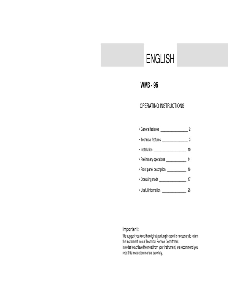 WM3-96 Manual | PDF | Power Supply | Parameter (Computer Programming)