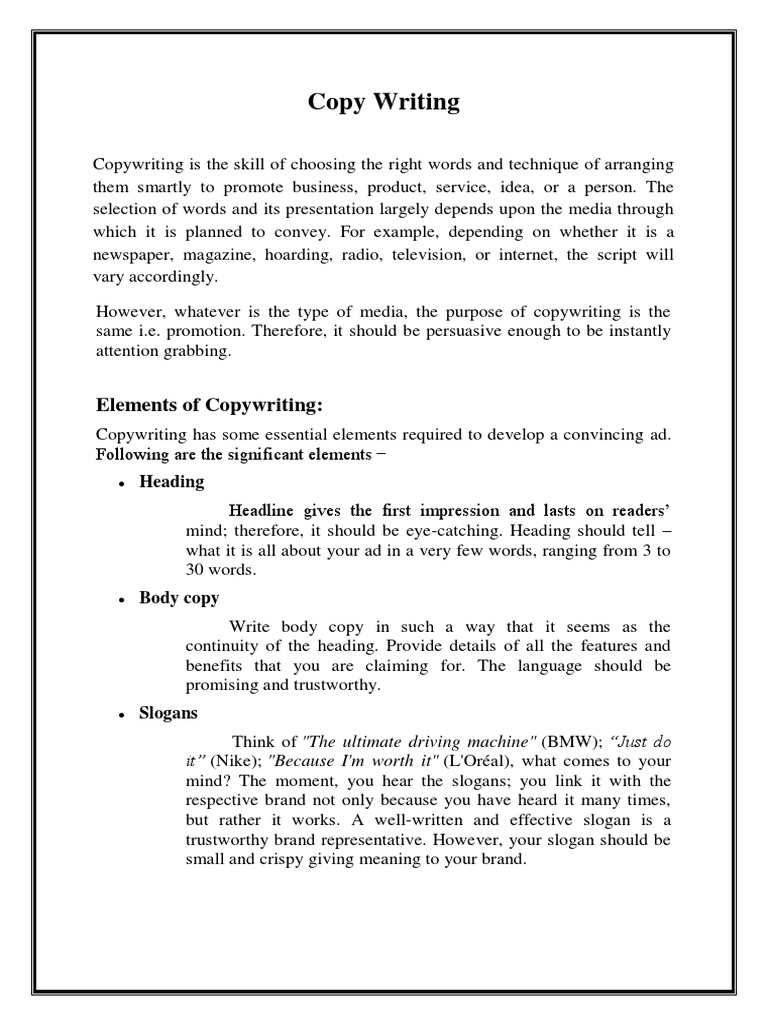 Copy Writing | PDF | Search Engine Optimization | Social Media