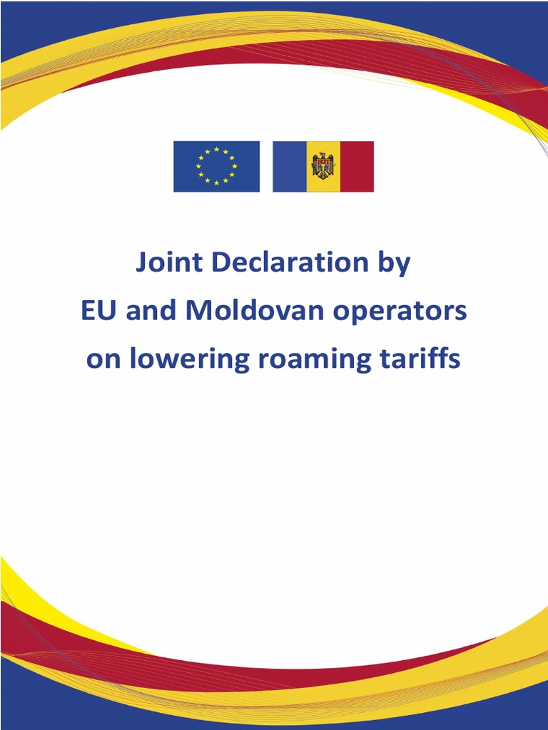 Joint Declaration by EU and MD Operators On Lowering Roaming Tariffs ...