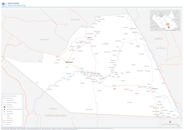 Yirol West and Awerial County Map | PDF