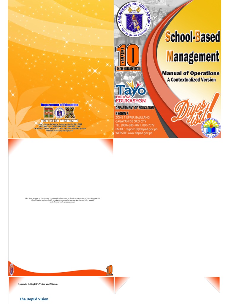 Contextualized SBM Operations Manual Booklet Format | PDF | Randomized ...