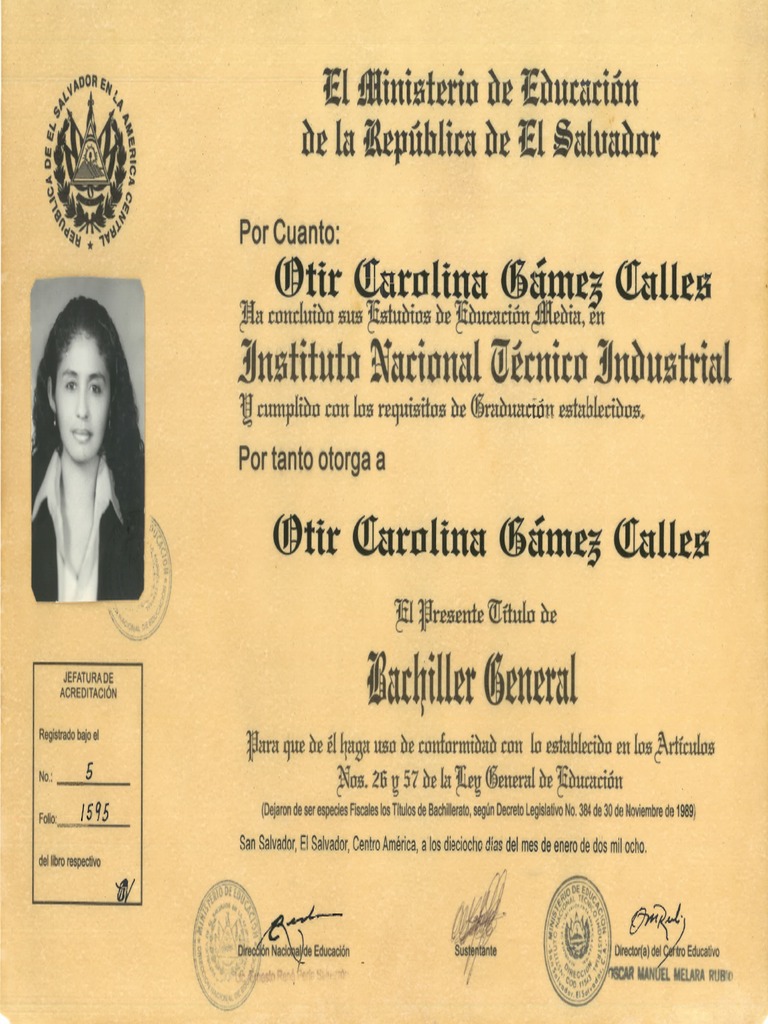 Titulo Bachillerato | PDF