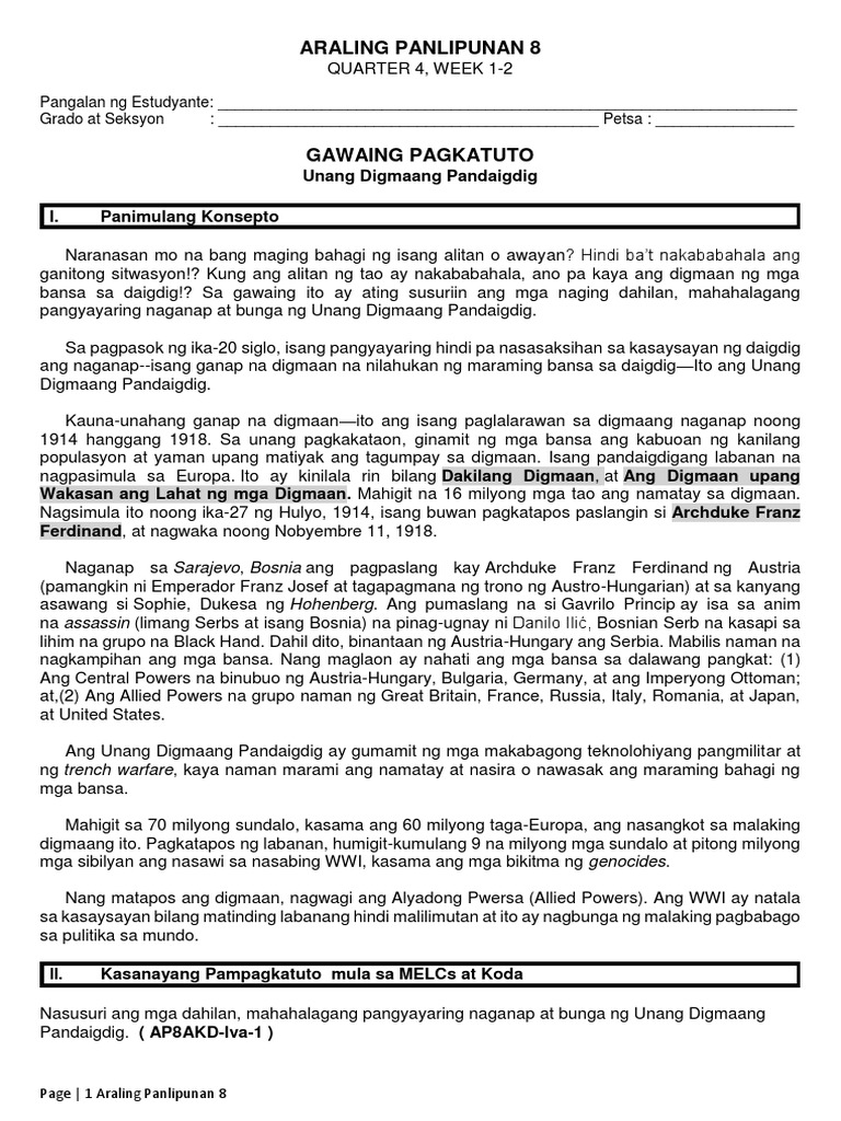 AP Las q4 Week 1 2 | PDF