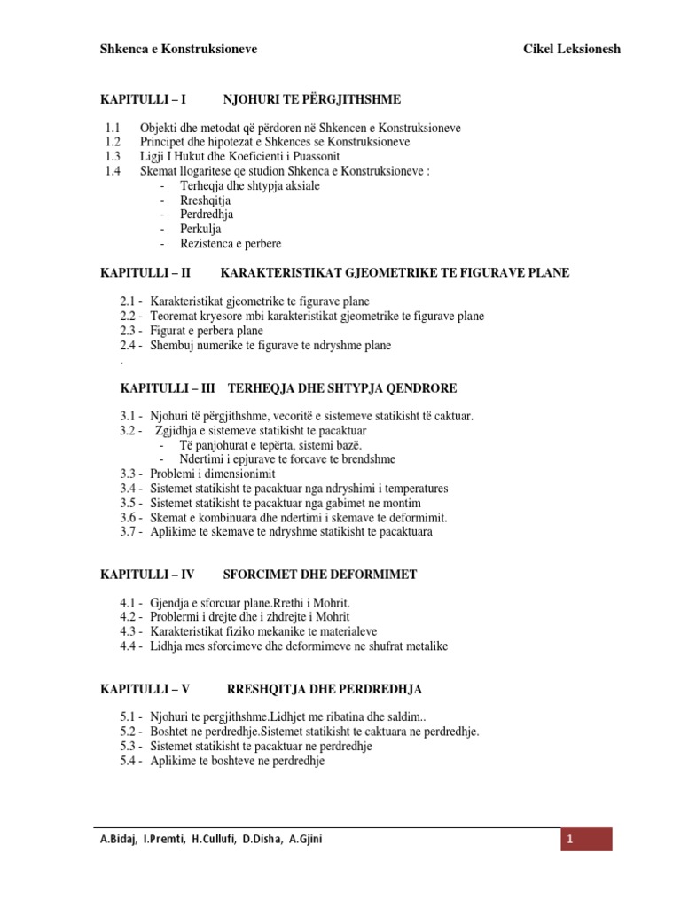 Cikli I Leksioneve I Rezistences Materiale | PDF