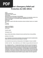 Comprehensive Emergency Program For Children CEPC | PDF