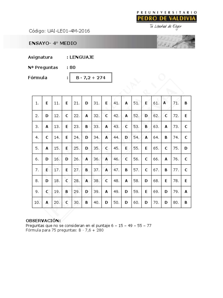 Pauta LE01 4M 2016 | PDF