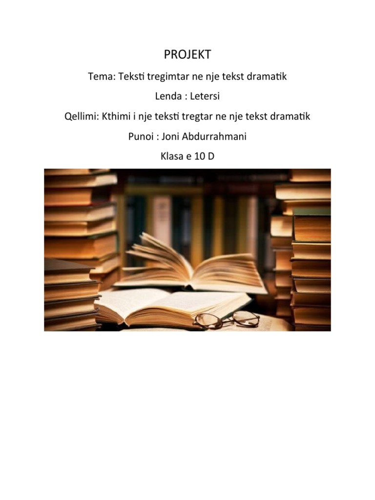 Kthimi I Tekstit Tregimtar Ne Dramatik | PDF