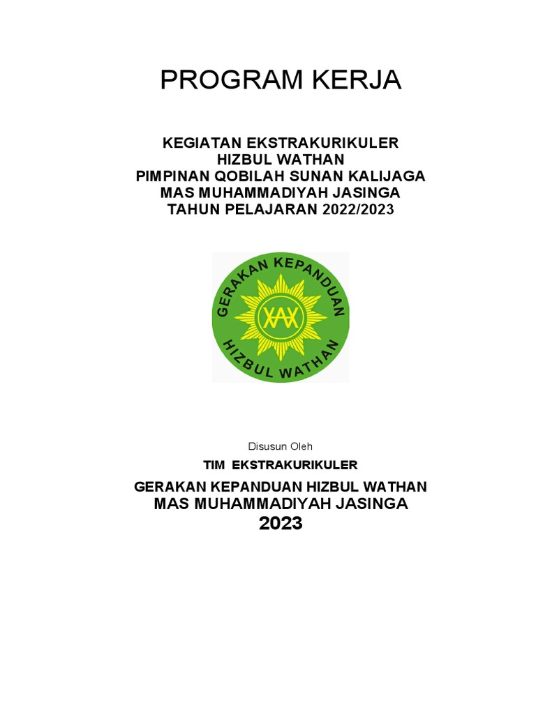 Program Kerja Ekstrakurikuler HW 2023 | PDF