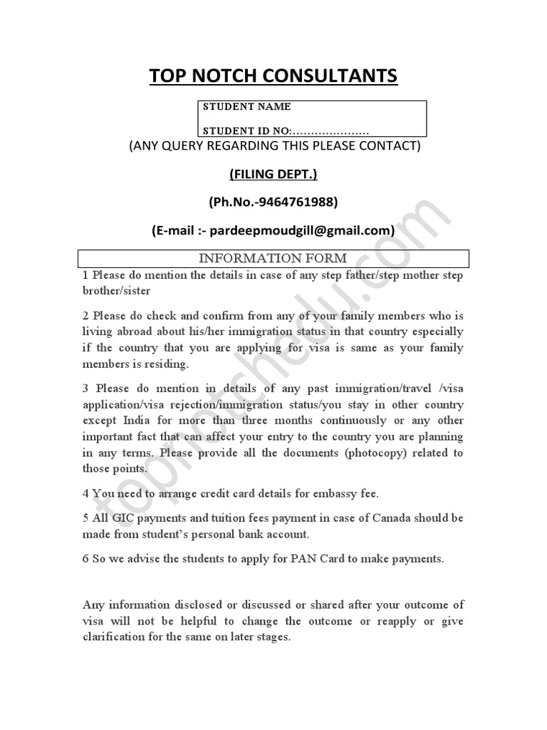 New Family Form | PDF | Travel Visa | Government And Personhood