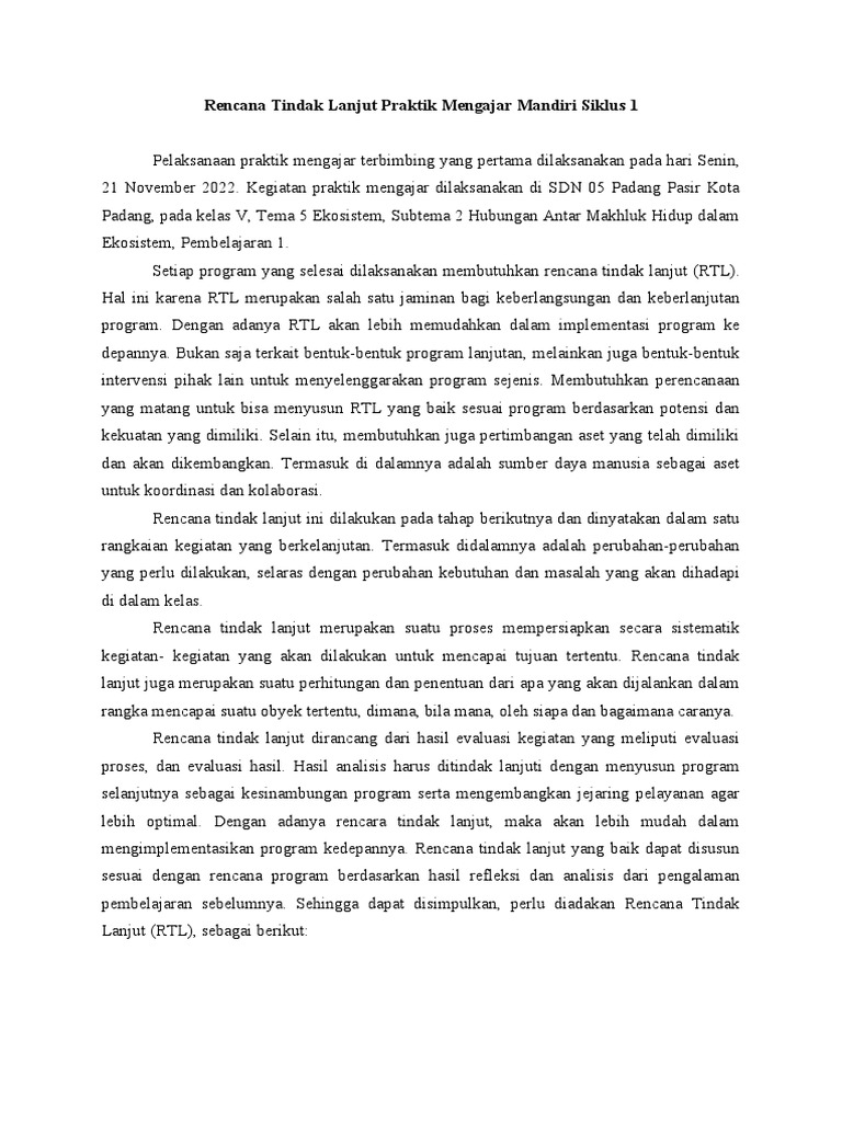 RTL LMT 1 | PDF | Bisnis